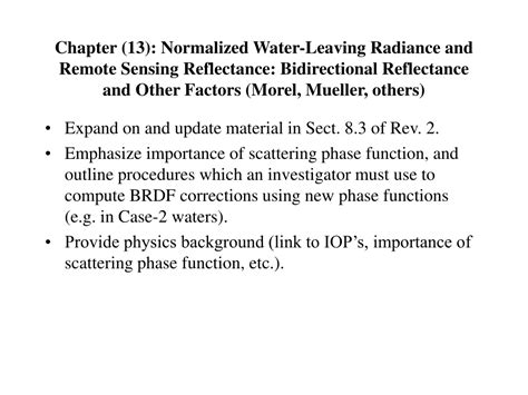 Ppt Ocean Optics Protocols For Satellite Ocean Color Sensor Validation Planning For Revision