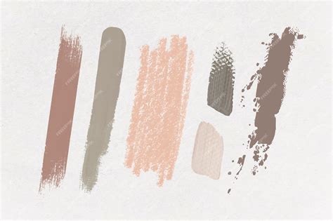 어스 톤 브러시 스트로크 무료 벡터