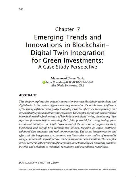 Pdf Emerging Trends And Innovations In Blockchain Digital Twin
