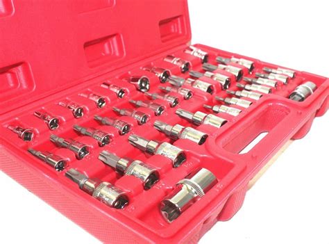 35 Pc External Star E Socket Bits Female Male E Torx Tamper Proof Sockets Bit Econosuperstore