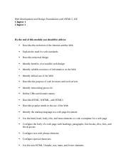 Notes Web Design Docx Web Development And Design Foundations With Html E Chapter Chapter