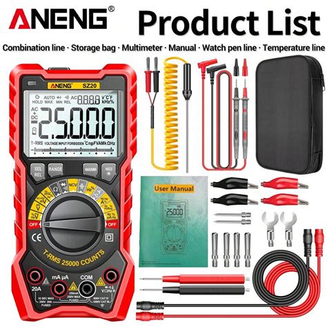 ANENG ANENG SZ Counts Multimeter Smart Manual Range Meter NCV AC DC Ohm Hz Smart Manual