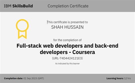 shah hussain on linkedin ibmskillsbuild fullstackdeveloper