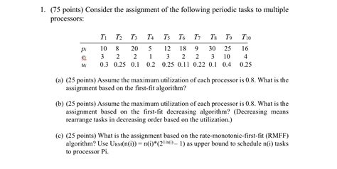 Solved 1 75 Points Consider The Assignment Of The