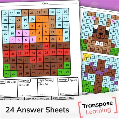 Solving One Step Equations Easter Math Coloring Bundle By Transpose