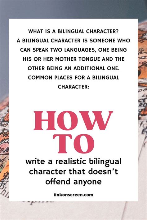 How To Write A Realistic Bilingual Character That Doesnt Offend Anyone Writing A Book Novel