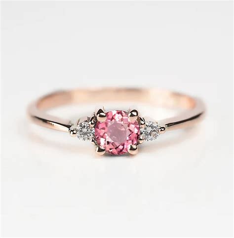 Light Pink Sapphire Engagement Ring Diorah Jewellers