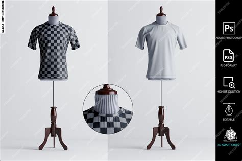 마네킹 모형에 남자 T셔츠 프리미엄 Psd 파일