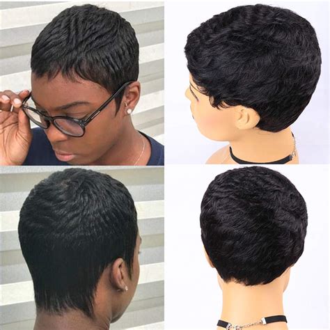 Short Human Hair Pixie Wigs Pixie Cut Extensions North
