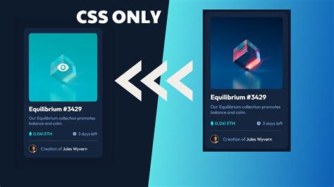 Nft Preview Card Component Html And Css Frontend Mentor Challenges