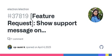 Feature Request Show Support Message On Windows With Electron Issue