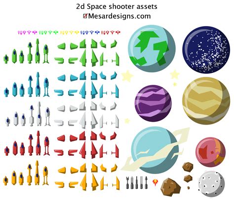 2d Space Shooter Assets