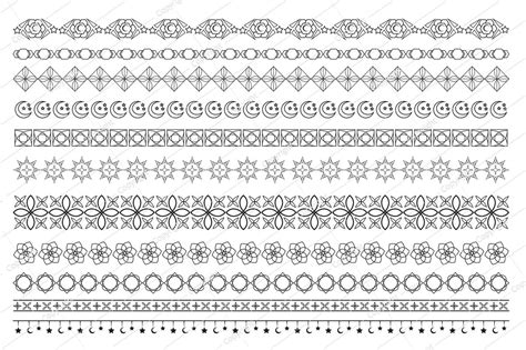 Islamic Arabic Muslim Patterns Border Ornament Tribal Style Ramadan