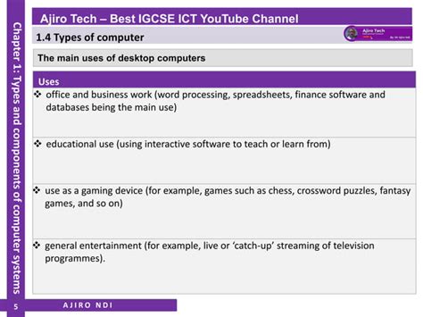 igcse ict types and components of computer systems types of computer ajiro tech part 4 ppt