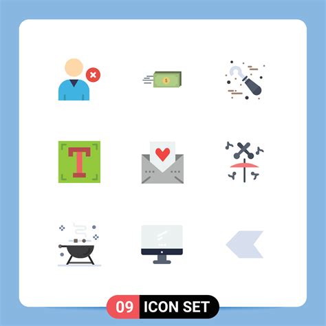 Editable Vector Line Pack Of 9 Simple Flat Colors Of Heart Program Dental Path Designer Editable