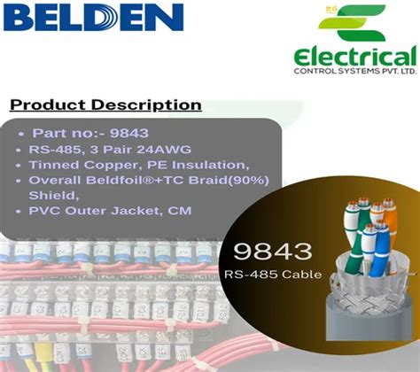 Belden Rs485 Cable Shielded Cable Size 24awg At ₹ 176meter In Gurugram