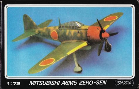 1 72 Scale Starfix Model Airplane Kit Mitsubishi A6m5 Zero Sen
