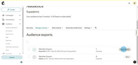 How To Export Contacts In Mailchimp