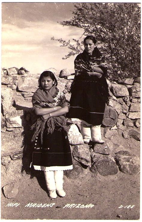 Hopi Maidens Arizona C1930 1940 Hopi Vers 1930 1940 Real Photo