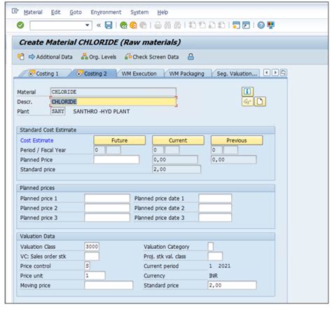 Product Costing In The Material Master In Sap S4hana