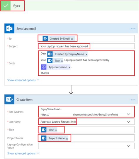 Microsoft Flow Example When An Item Is Created In Sharepoint List Send Approval And Create