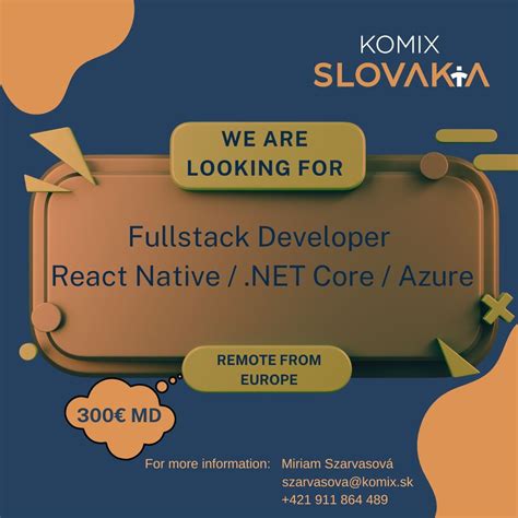 Komix Slovakia On Linkedin Softwareengineers Fullstack Reactnative Azure Cloud Android Ios