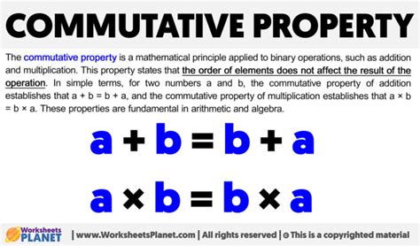 The Commutative Property