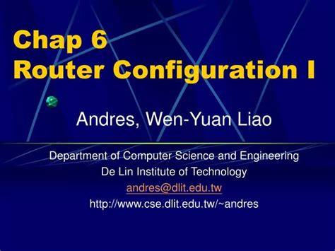 Ppt Chap 6 Router Configuration I Powerpoint Presentation Free