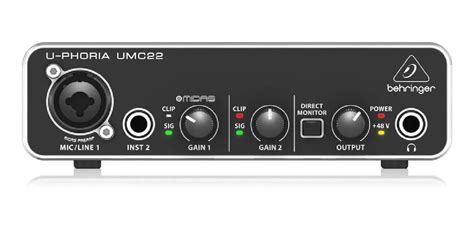 Interface De Áudio Behringer Umc22