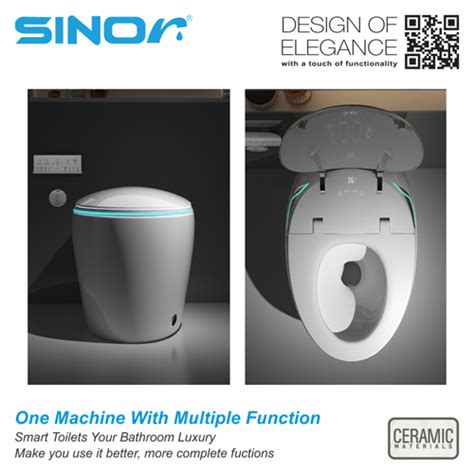 Sinor Swc 800 One Piece Intelligent Water Closet Bathroom Ai Wc Sinor