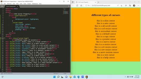 Css Html Css Cursor Property Vishnu Vardan Reddy