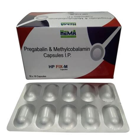 Pregabalin Methylcobalamin Capsules 10 X 10 At Rs 128 Box In Sansarpur
