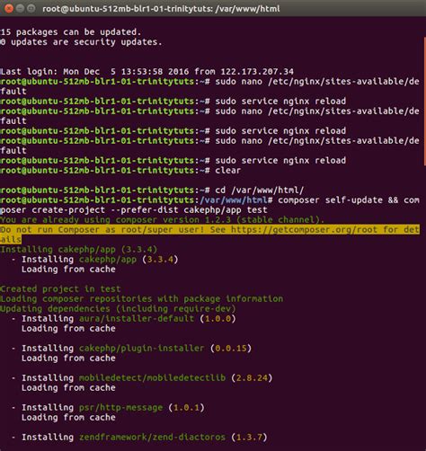 Setup Cakephp 3 On Nginx Server Server Setup Cd
