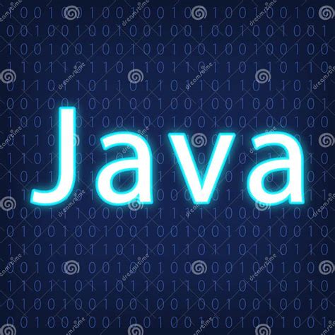 Machine Code Languages In Neon Style Programming Languages Concept Java On Binary Code