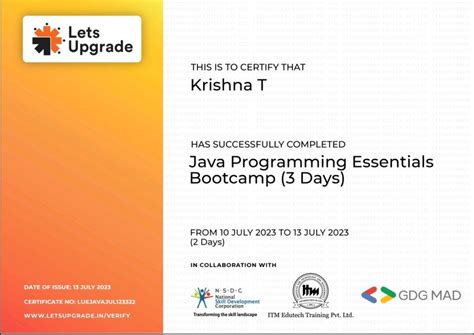 Krishna T On Linkedin Letsupgrade Javabootcamp Learningjourney
