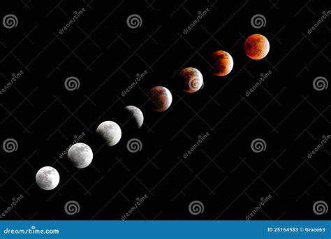 Total Lunar Eclipse Stock Image Image Of Galaxy Crater 25164583