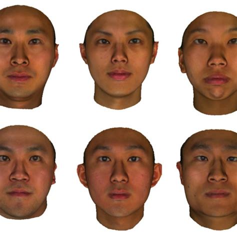 Examples Of The Face Stimuli Obtained By The 3dmd Face Capture System Download Scientific