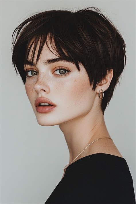 40 Cute Short Haircuts And Hairstyles Tousled Bob With Curtain Bangs