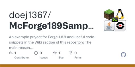 GitHub Doej1367 McForge189Sample An Example Project For Forge 1 8 9
