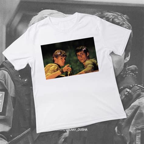 PUTIH Thomas And Newt Coquette White T Shirt The Maze Runner Thomas Newt White T Shirt