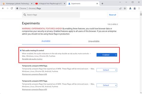 Google Chrome Tab Muting Is Making A Return GHacks Tech News