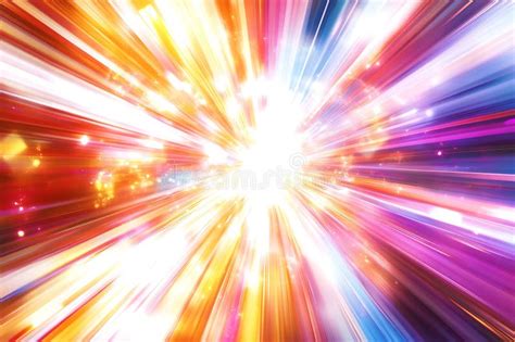 A Dynamic Abstract Image Featuring A Radiating Burst Of Vibrant And Energetic Colors Stock