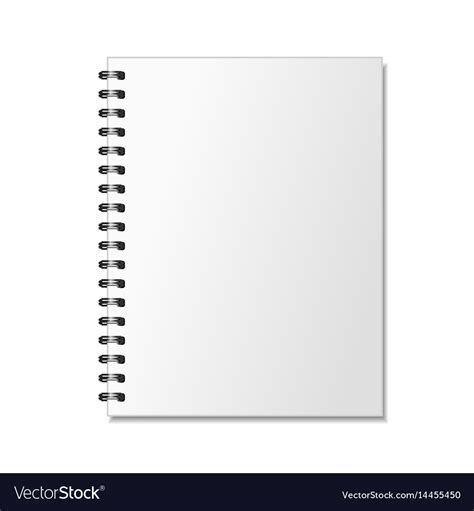 Blank Realistic Spiral Notepad Mockup For Branding