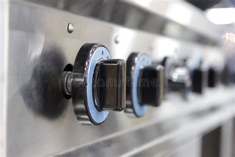 Close Up Switch Of Kitchen Burning Gas Cooker Stock Photo Image Of Heat Home 111627926