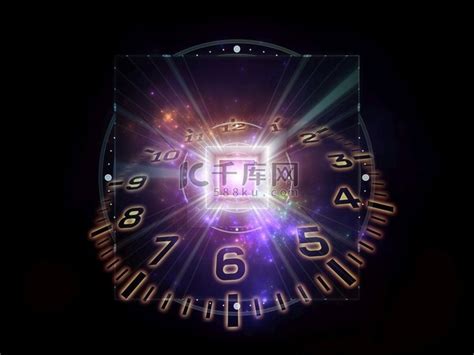 时间观察时间系列的面孔用于科学、教育和现代技术项目的时钟刻度盘和抽象元素的背景高清摄影大图 千库网