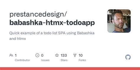 Github Prestancedesign Babashka Htmx Todoapp Quick Example Of A Todo List Spa Using Babashka