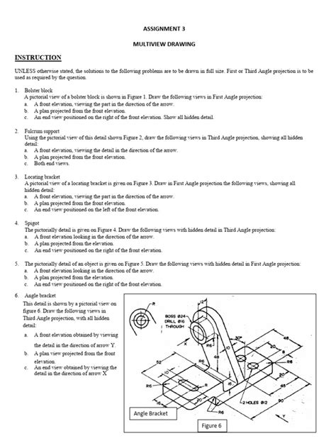 Assignment 3 Multi View Drawing Pdf Mathematical Concepts 3 D