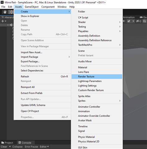 Unity3d Mirror Using Camera And Rendertexture