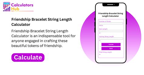 Friendship Bracelet String Length Calculator Online