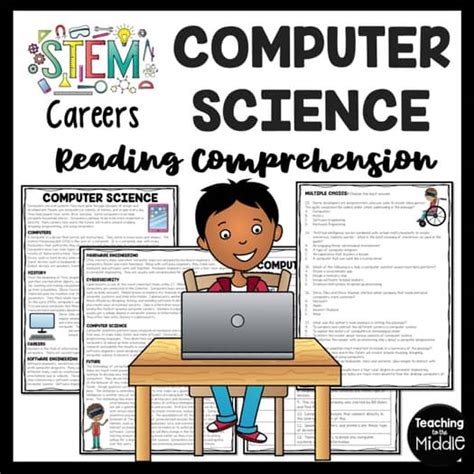 Computer Science Informational Reading Comprehension Worksheet Stem Careers